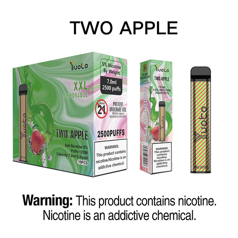 Yuoto 2500 Puffs Flavors Vaporizer Pen Kit 23 flavors 5% 1200 mAh ...
