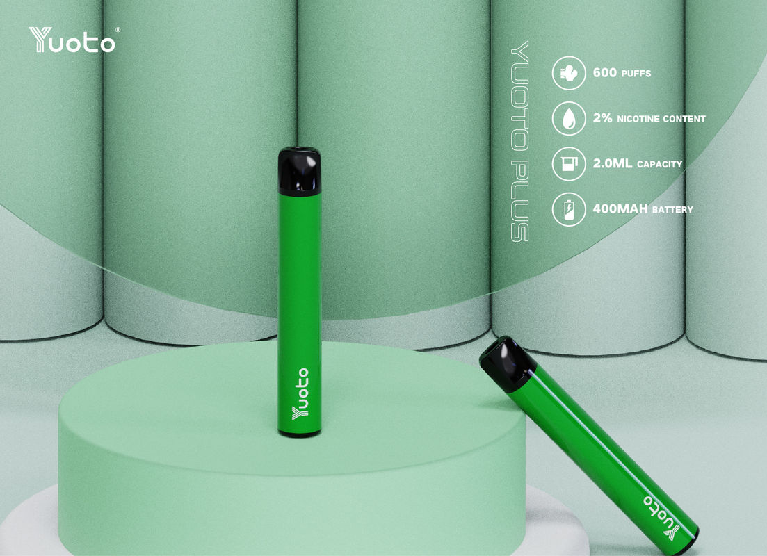 2% Nicotine 2ml E Juice Yuoto Plus 600 Puffs Vape Pen With Tpd ...