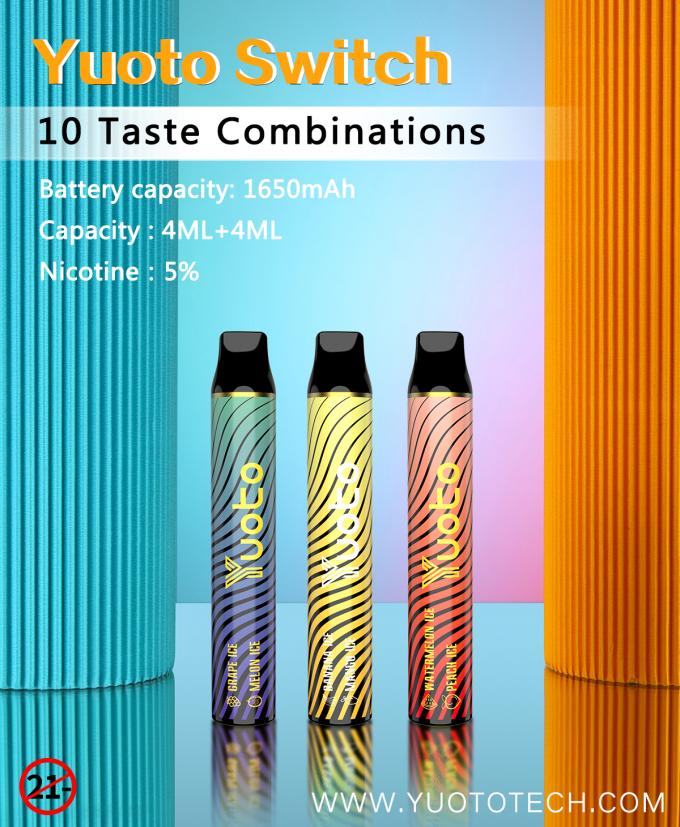 Dual Flavors 3000 Puffs Disposable Vape Bar Entertainment With Soft Taste