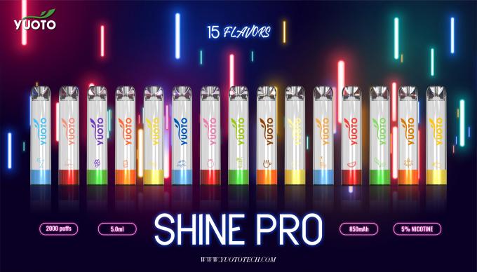 5ml 2000 Puffs Disposable Vape , Yuoto shine Disposable Pod Pen