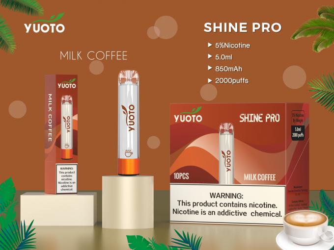 Yuoto Shine Vapes 2000 Puffs Disposable Support OEM / ODM: