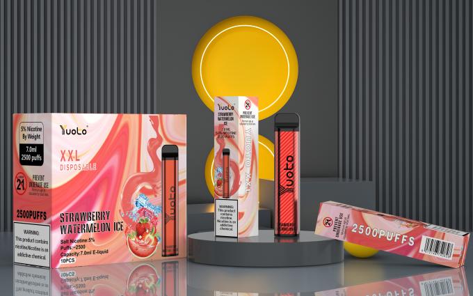 Yuoto XXL 2500 Puffs Disposable Vape Device Srawberry Watermelon Ice