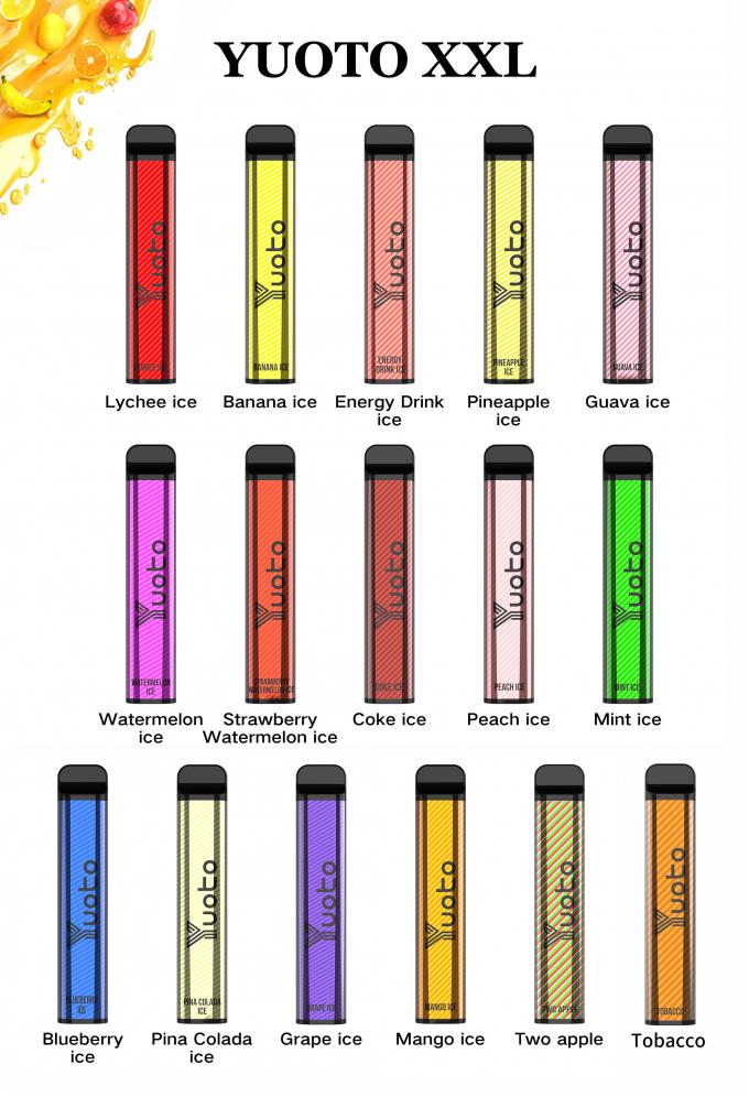 Yuoto xxl 2500puffs 1200mah 7ml eliquid square shape yuoto disposable ...